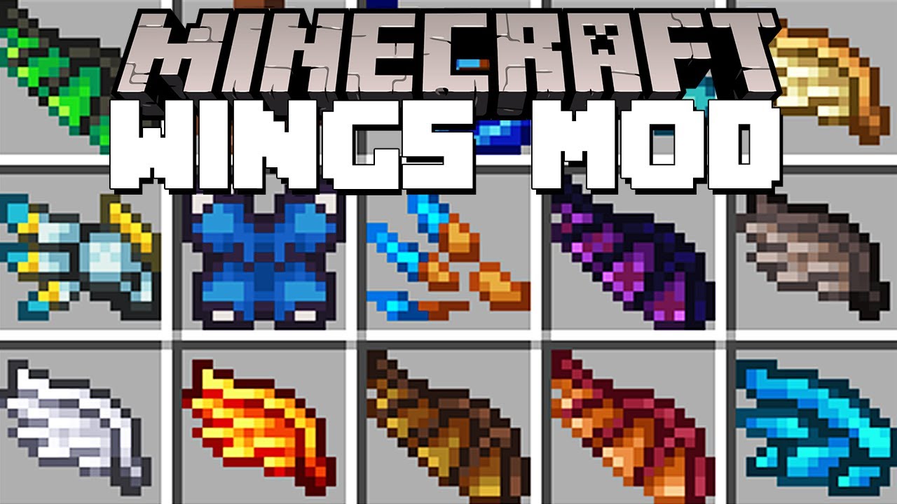 Minecraft Custom Wings Flying Wings Mod Minecraft Mods Youtube
