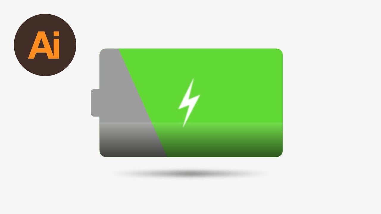 Learn How To Draw A Battery Icon In Adobe Illustrator Dansky Youtube