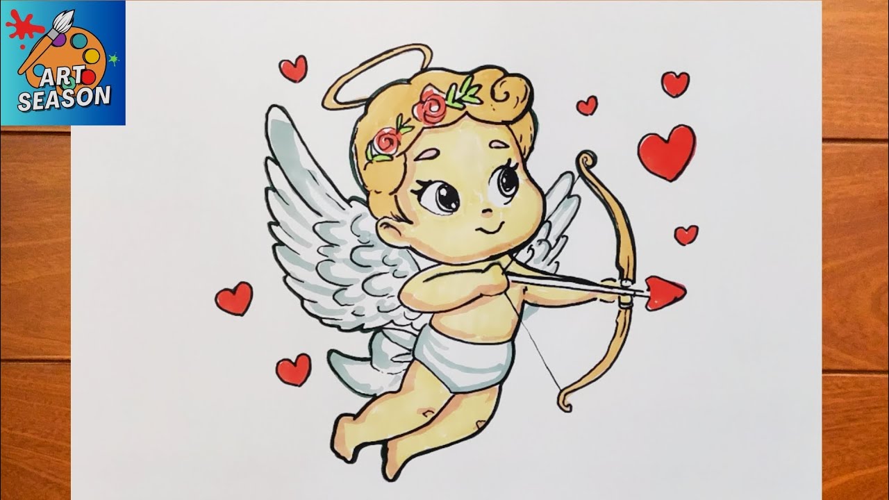How To Draw A Valentine S Cupid Step By Step Youtube