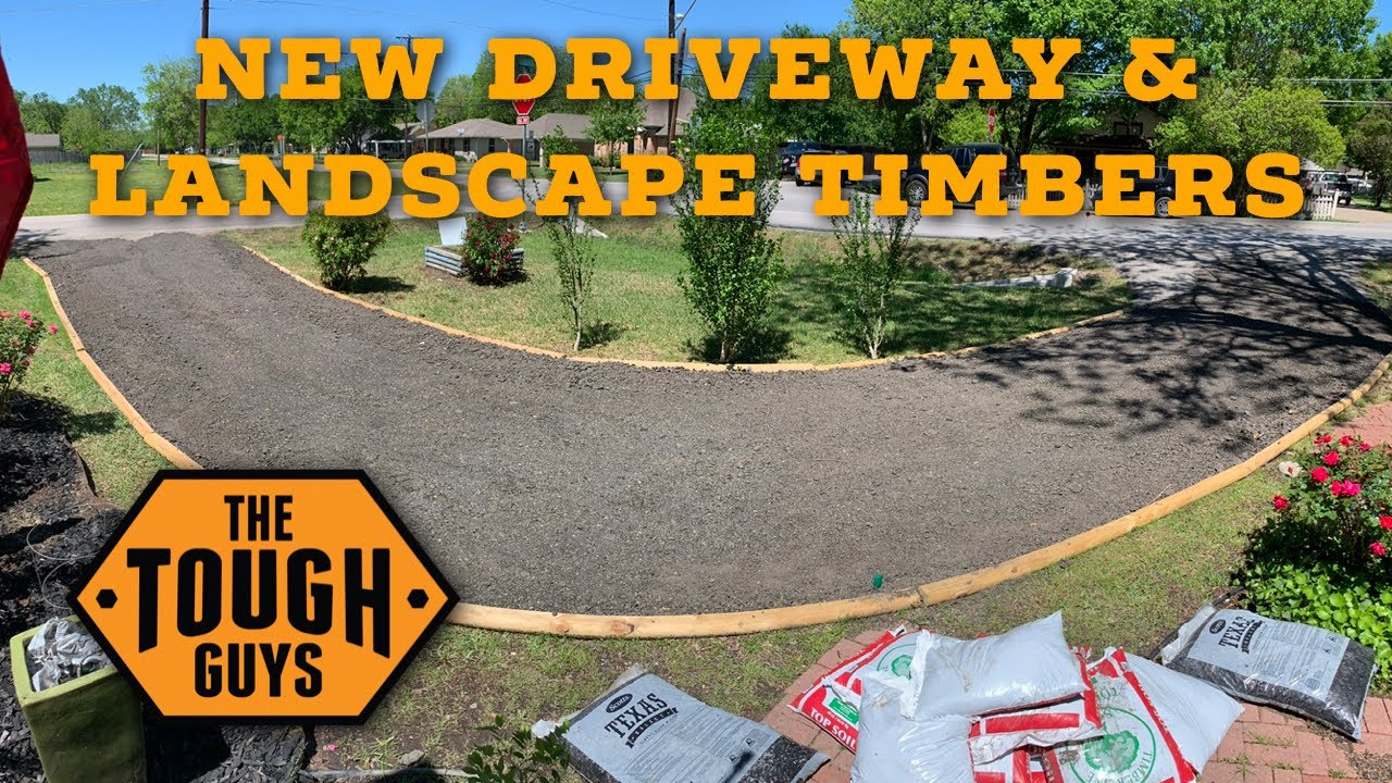 New Driveway Landscape Timbers Youtube