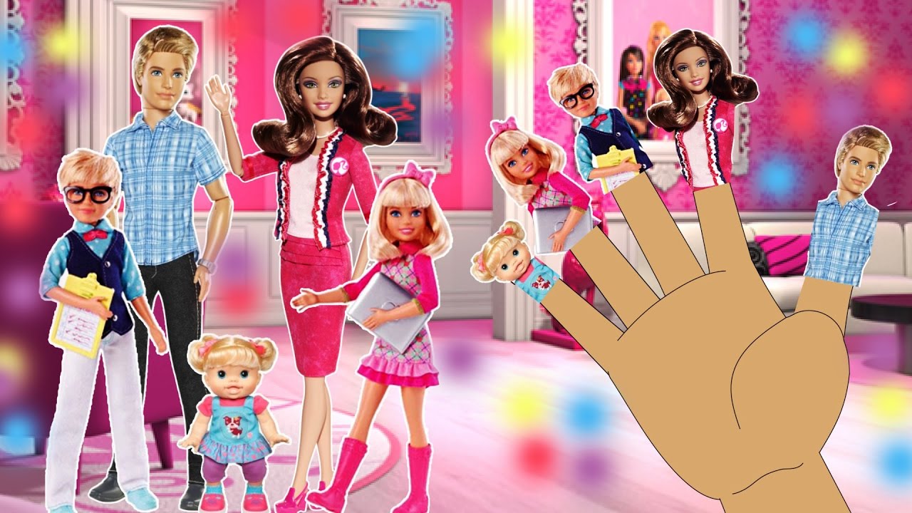 Barbie Finger Family Nursery Rhyme Youtube