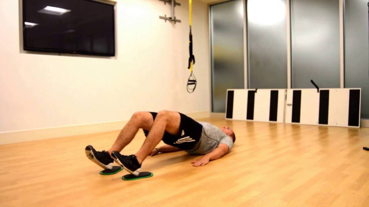 Sliding Hamstring Curls Youtube