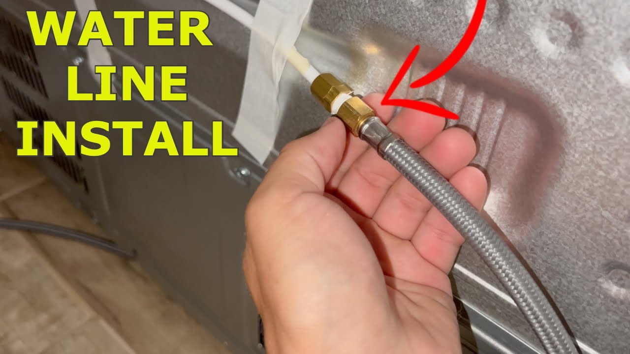 How To Connect A Water Line To A Refrigerator Youtube