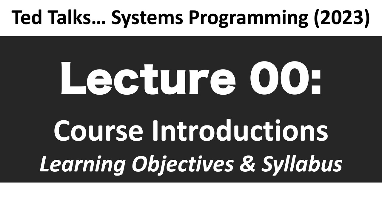 Csci2467 Lecture 00 Introductions Youtube