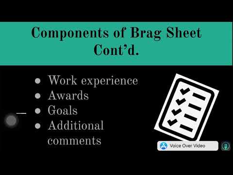 Creating A Brag Sheet Youtube