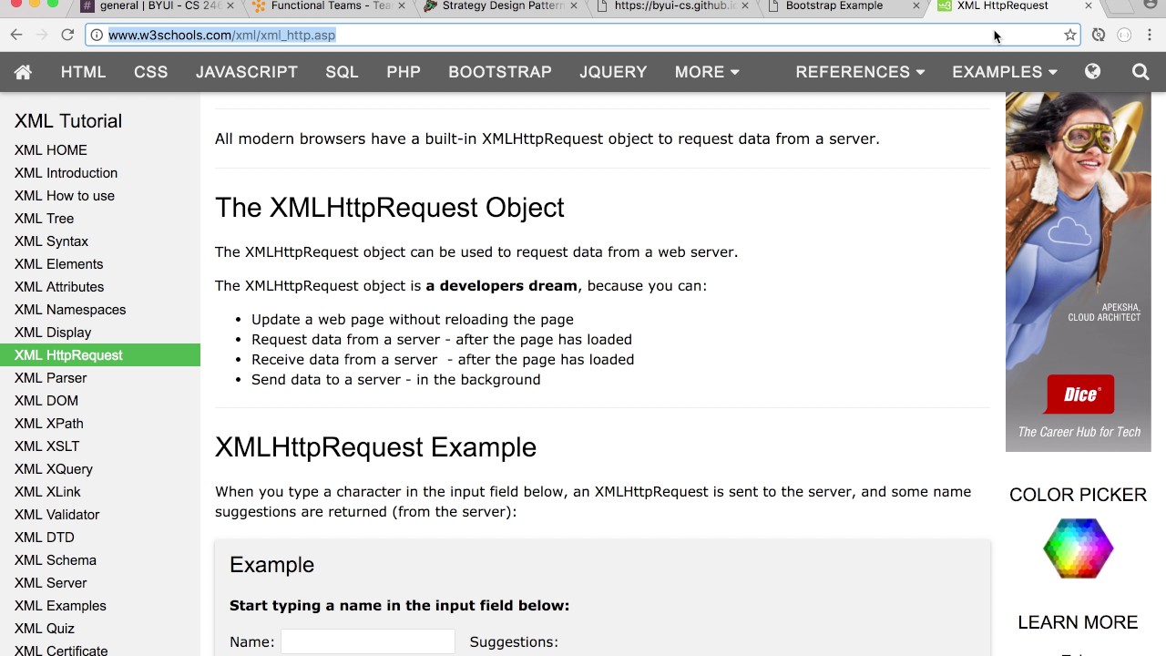 Xmlhttprequest Youtube