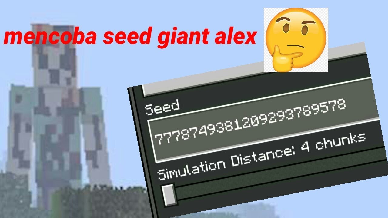 Mencoba Seed Giant Alex Di Minecraft Youtube