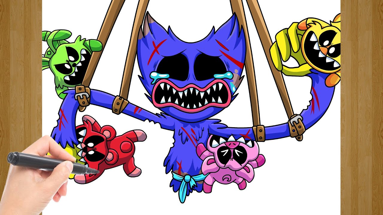Como Dibujar A Nightmare Huggy Wuggy Death Poppy Playtime Chapter 3