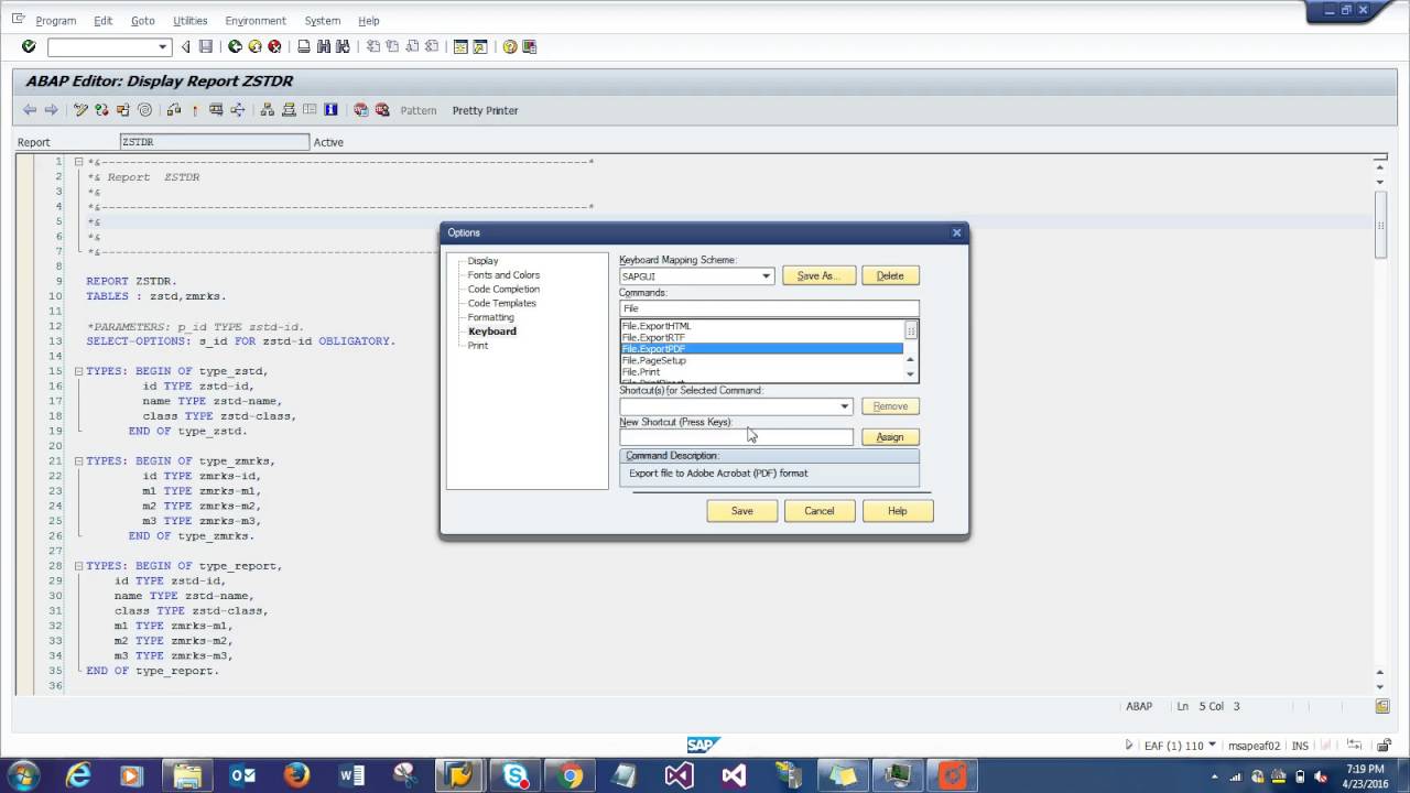 Generate Pdf File For Any Abap Program From An Abap Editor Youtube