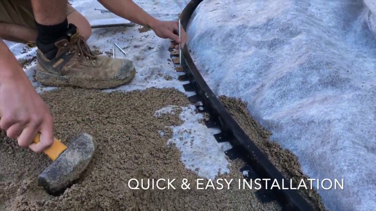 Artificial Grass Installation Best Edging System Youtube