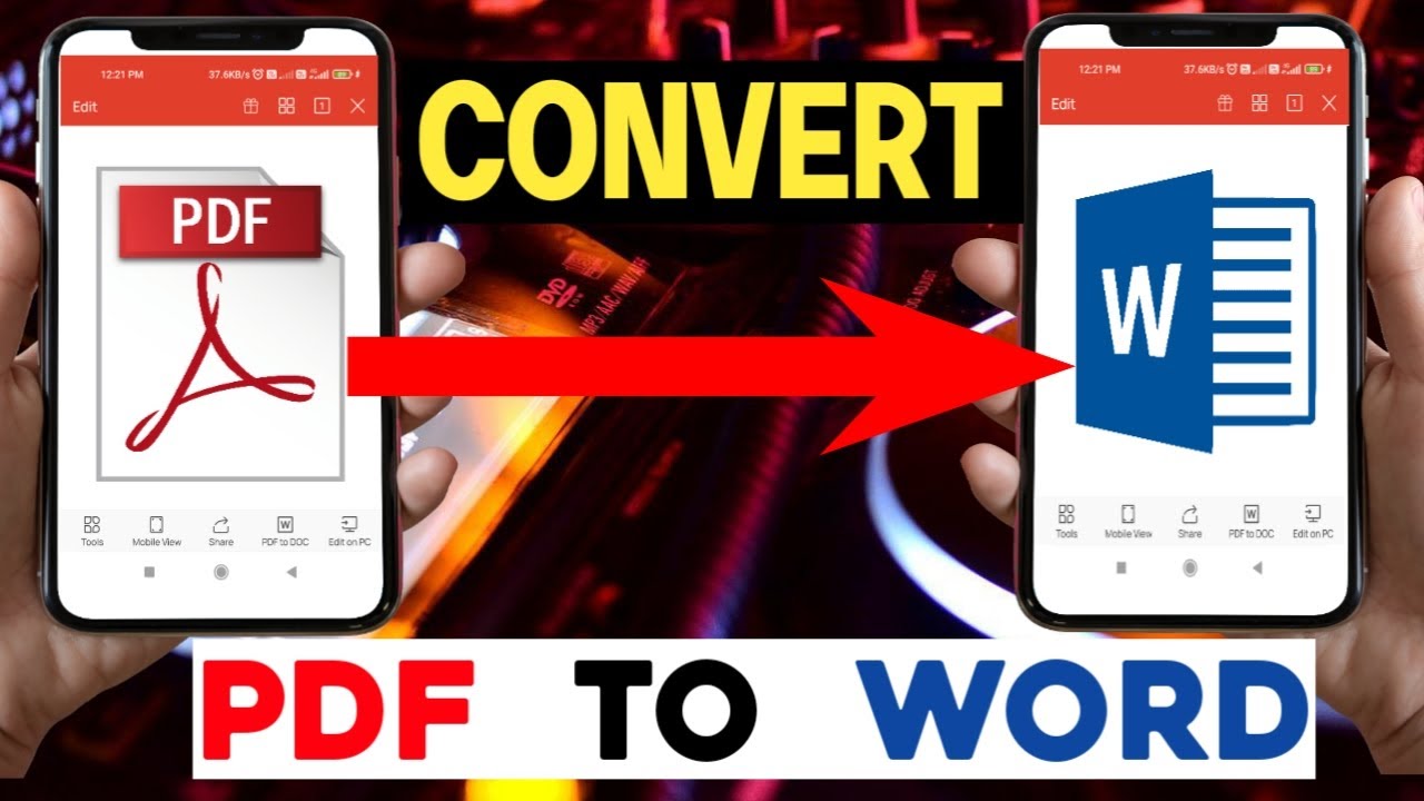 How To Convert Pdf To Word In Mobile Pdf To Word Converter Pdf To