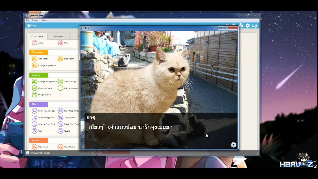 Test Tyranobuilder Visual Novel Studio Youtube