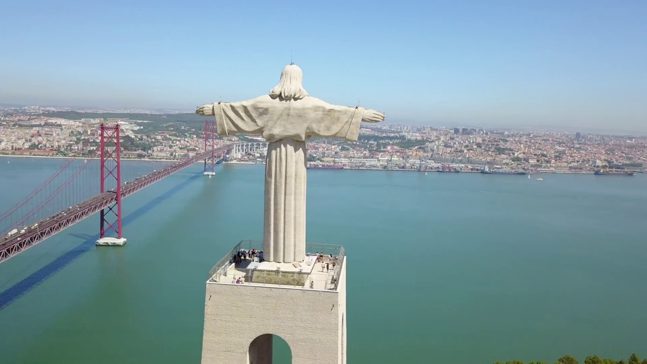 Lisboa Lisbon Lissabon Portugal Aerial View Drone Video 4k