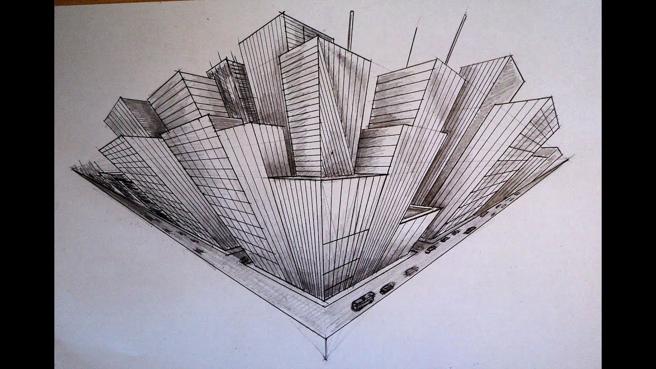 How To Draw Three Point Perspective Buildings