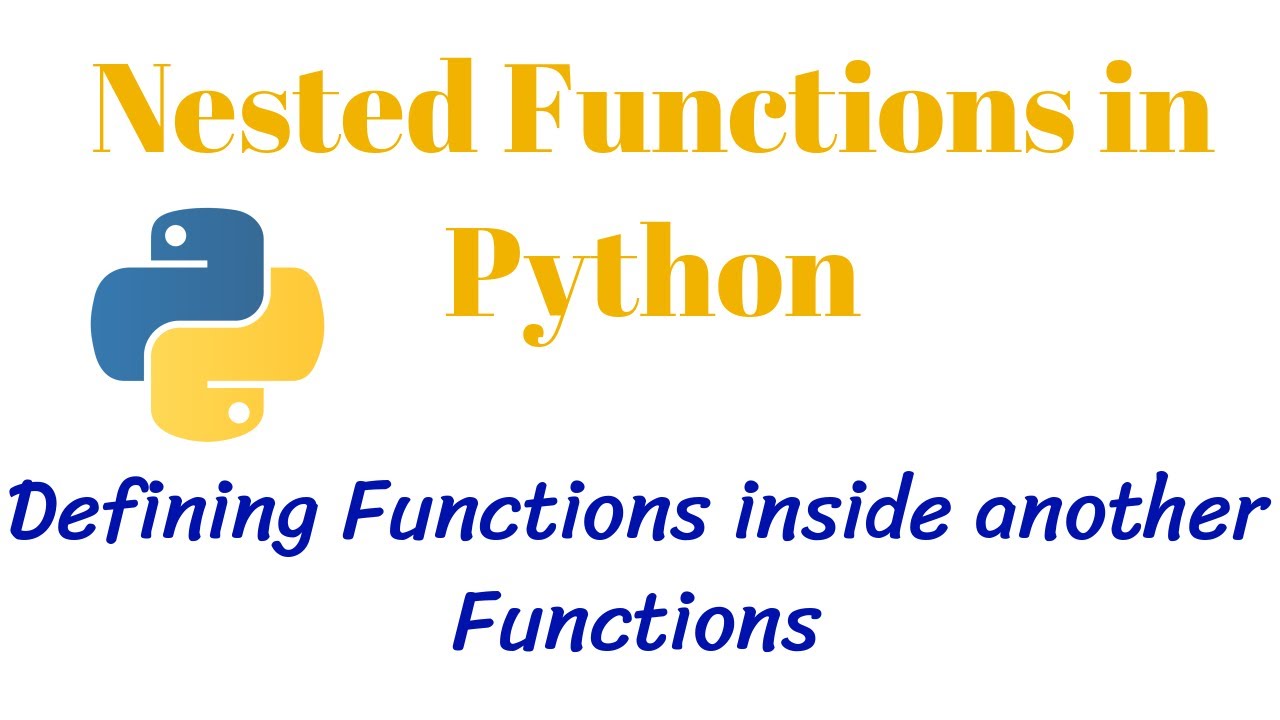 Nested Functions In Python Class 12 Xii Computer Science Youtube