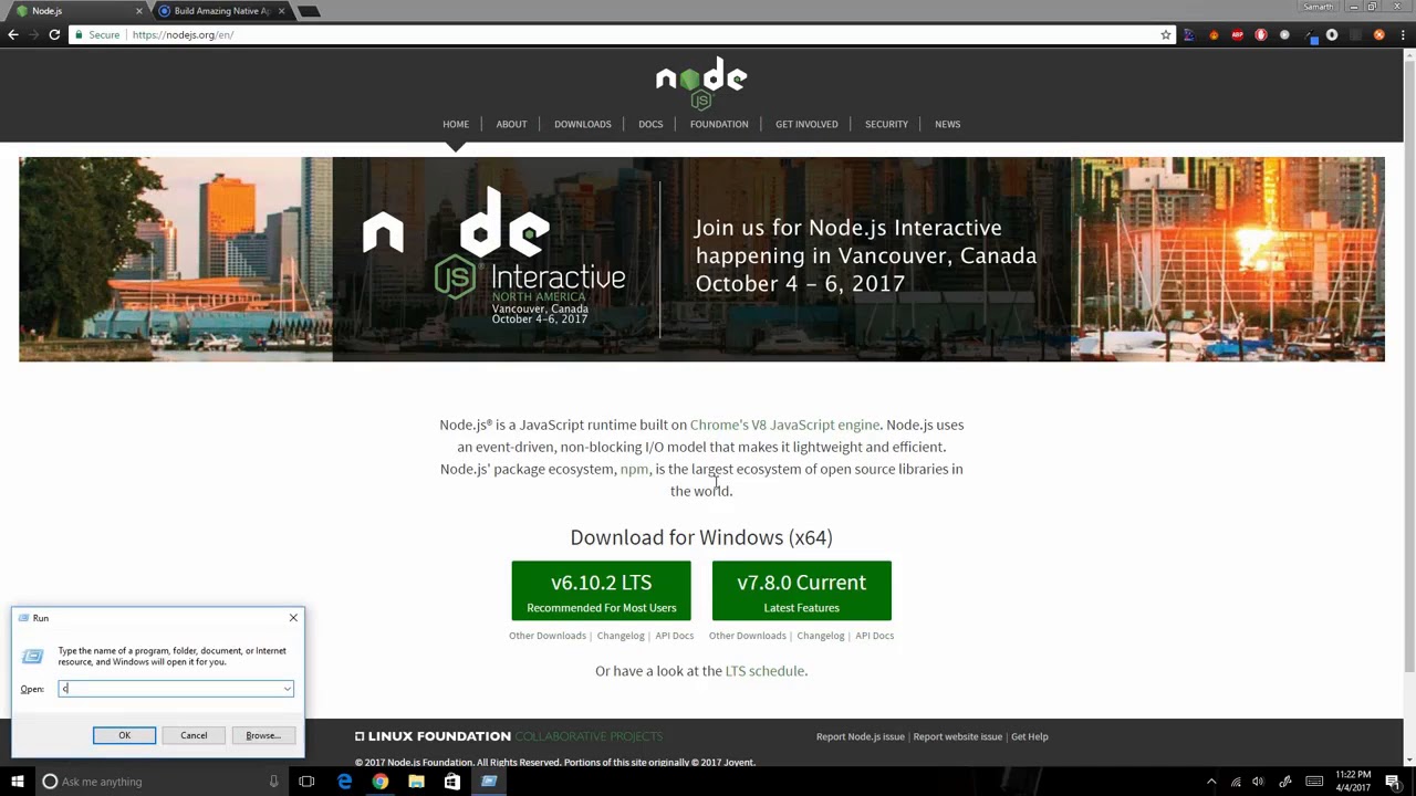 Installing Node Ionic And Cordova Youtube