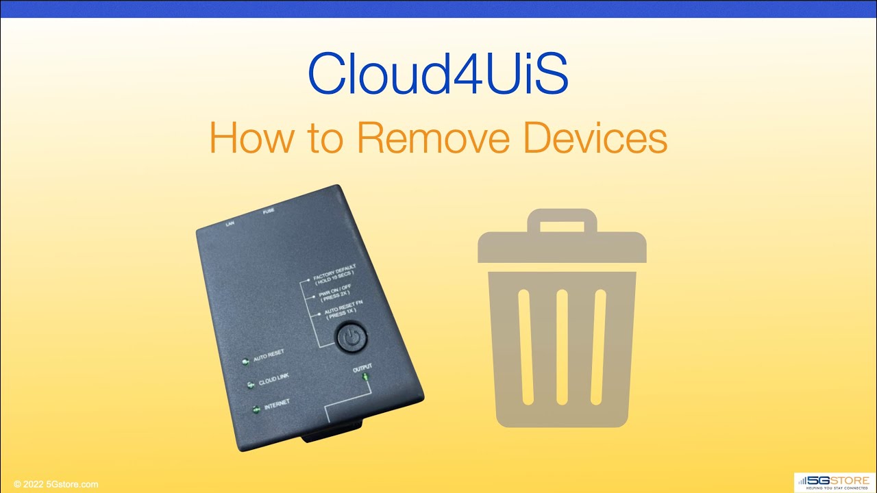 Cloud4uis How To Remove Devices Youtube