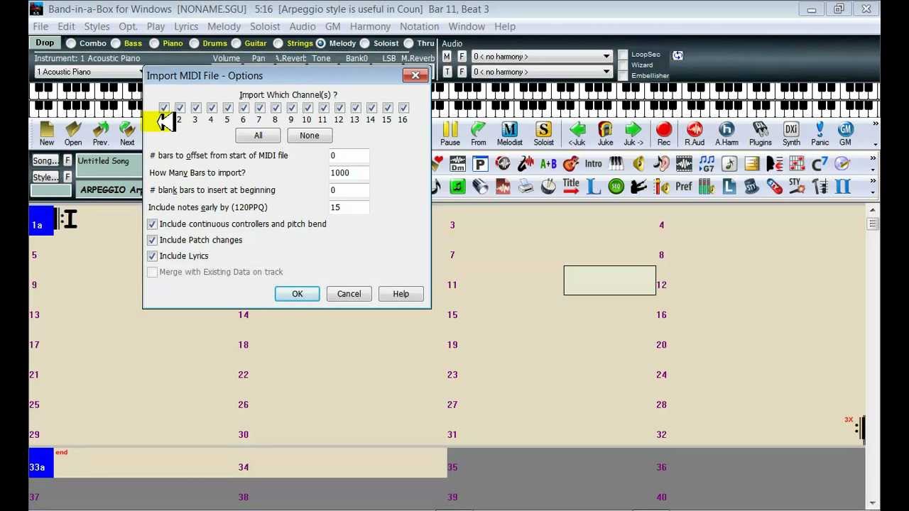 Tutorial Band In A Box 4a Youtube