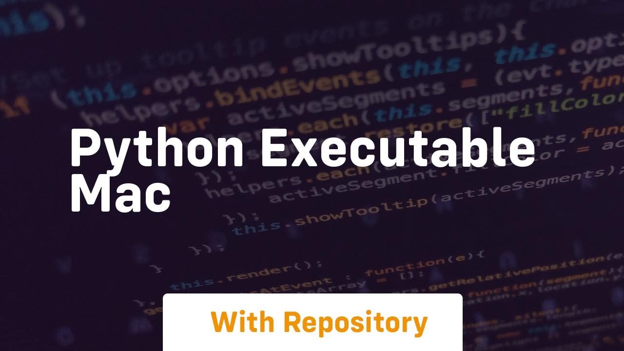 Python Executable Mac Youtube