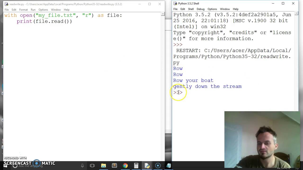 Python 3 Reading A File Youtube