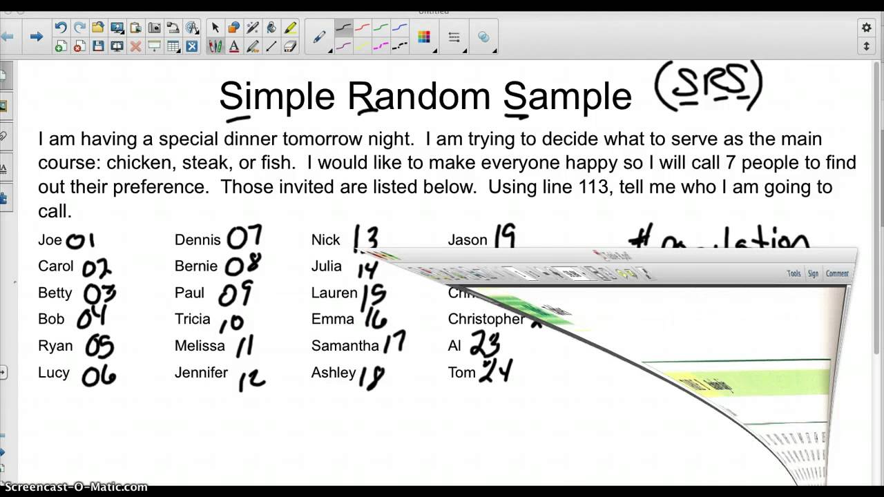 Statistics Chapter 8 Simple Random Sample Youtube
