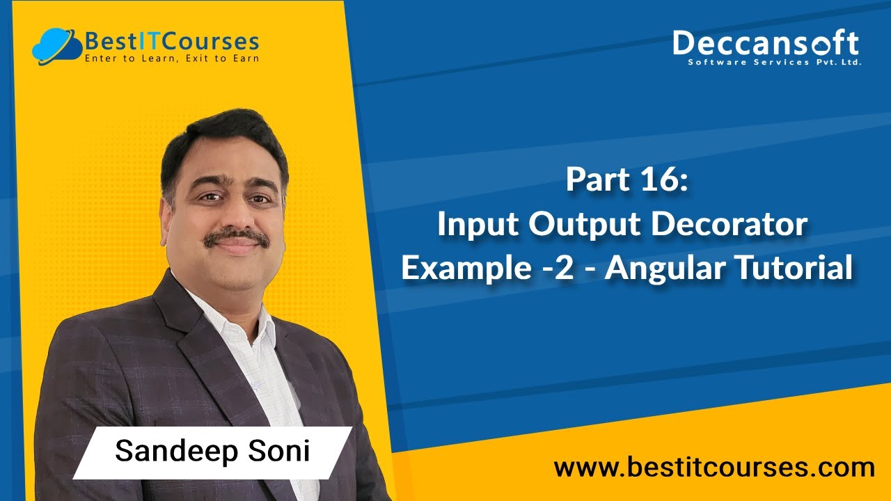 Part 16 Input Output Decorator Example 2 Angular Tutorial Youtube