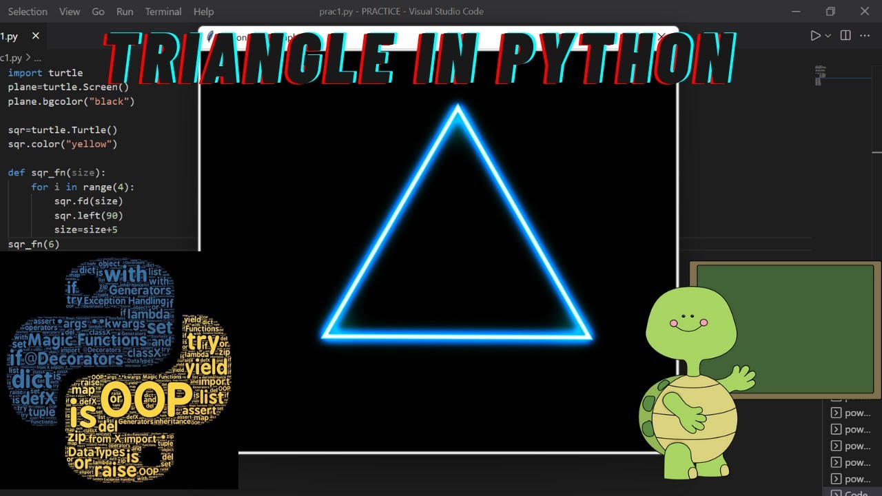 Python Tutorial For Beginners How To Draw A Triangle In Python Using
