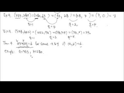 Euclidean Algorithm Youtube