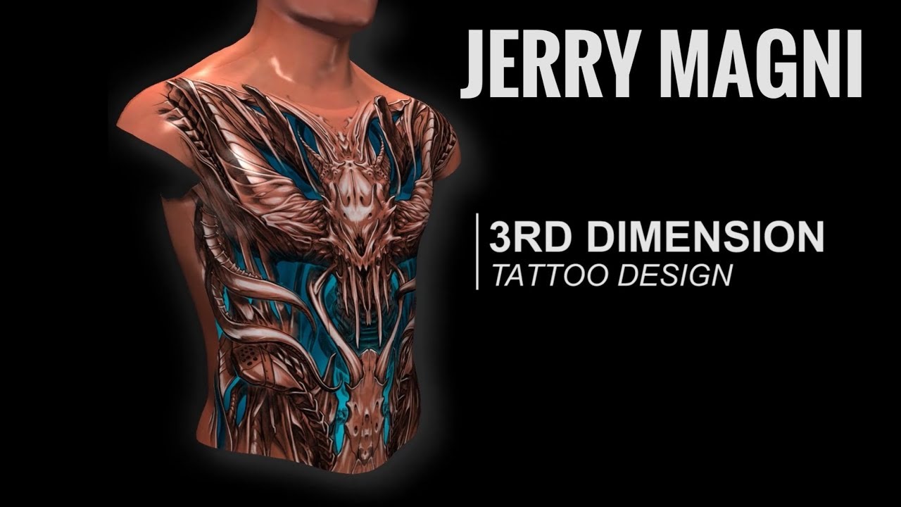 Photoshop 3rd Dimension Tattoo Design By Jerry Magni Youtube