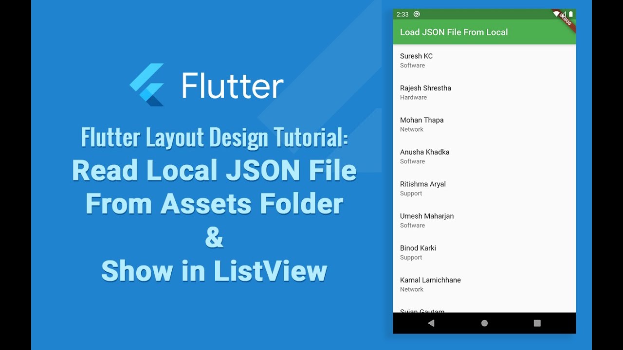 Flutter Layout Design Flutter Read Local Json File From Assets Folder