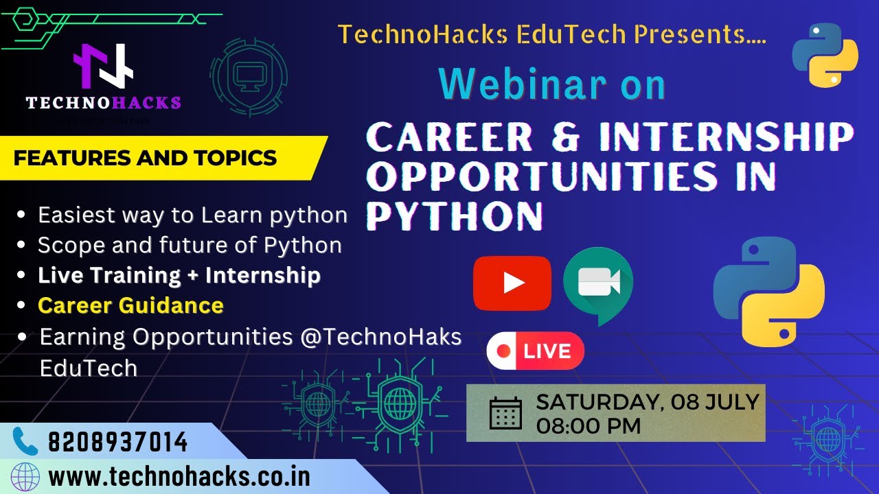 Training Internship Opportunites In Python Youtube