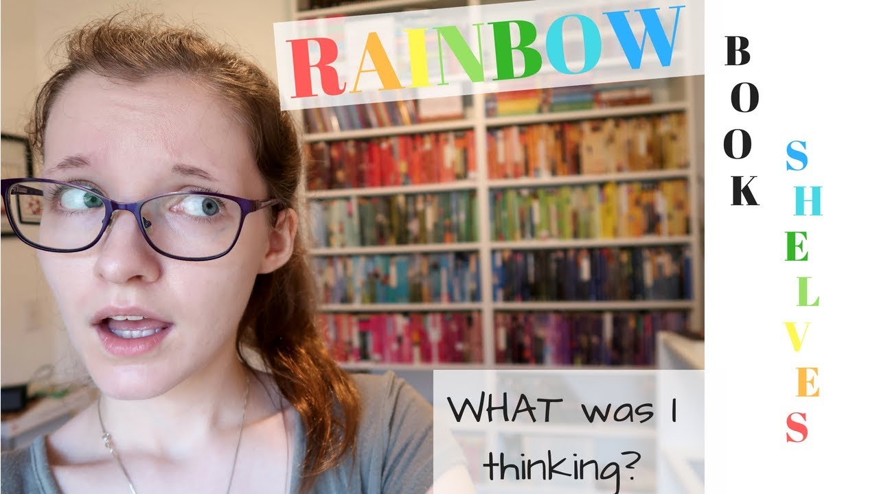 Rainbow Bookshelves Organization Vlog Youtube