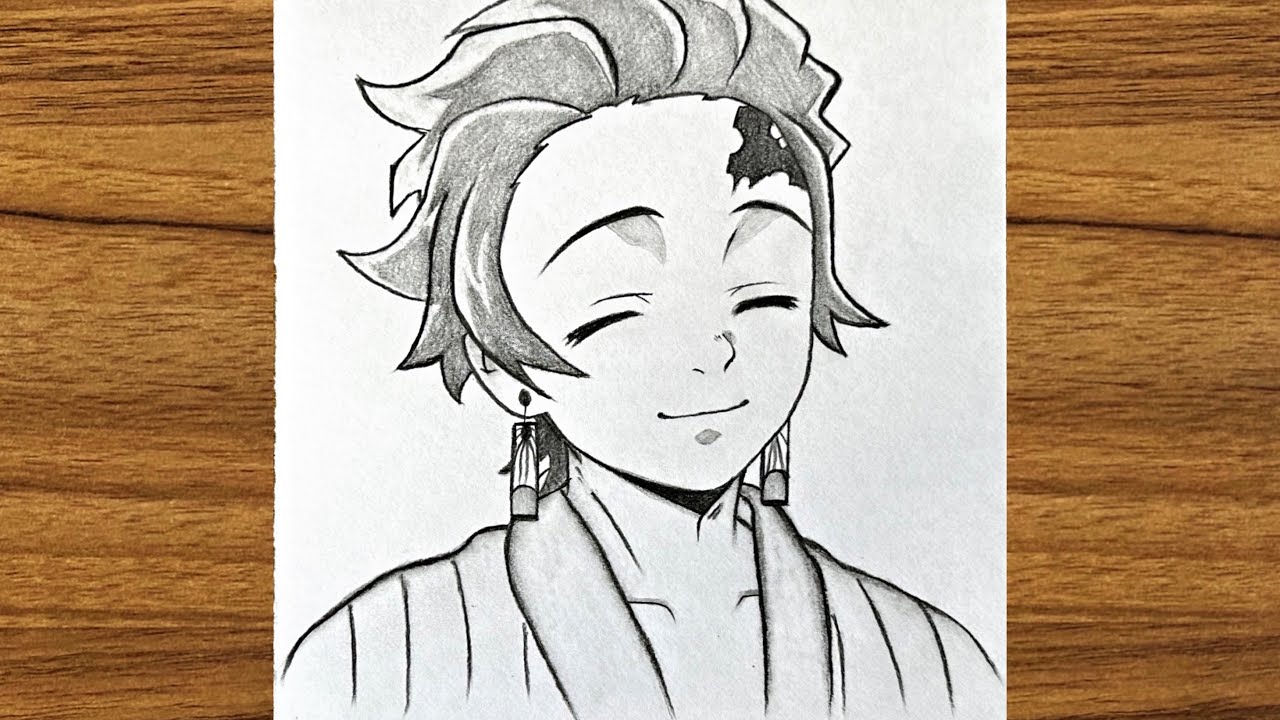 How To Draw Tanjiro Kamado From Demon Slayer Demon Slayer Step By