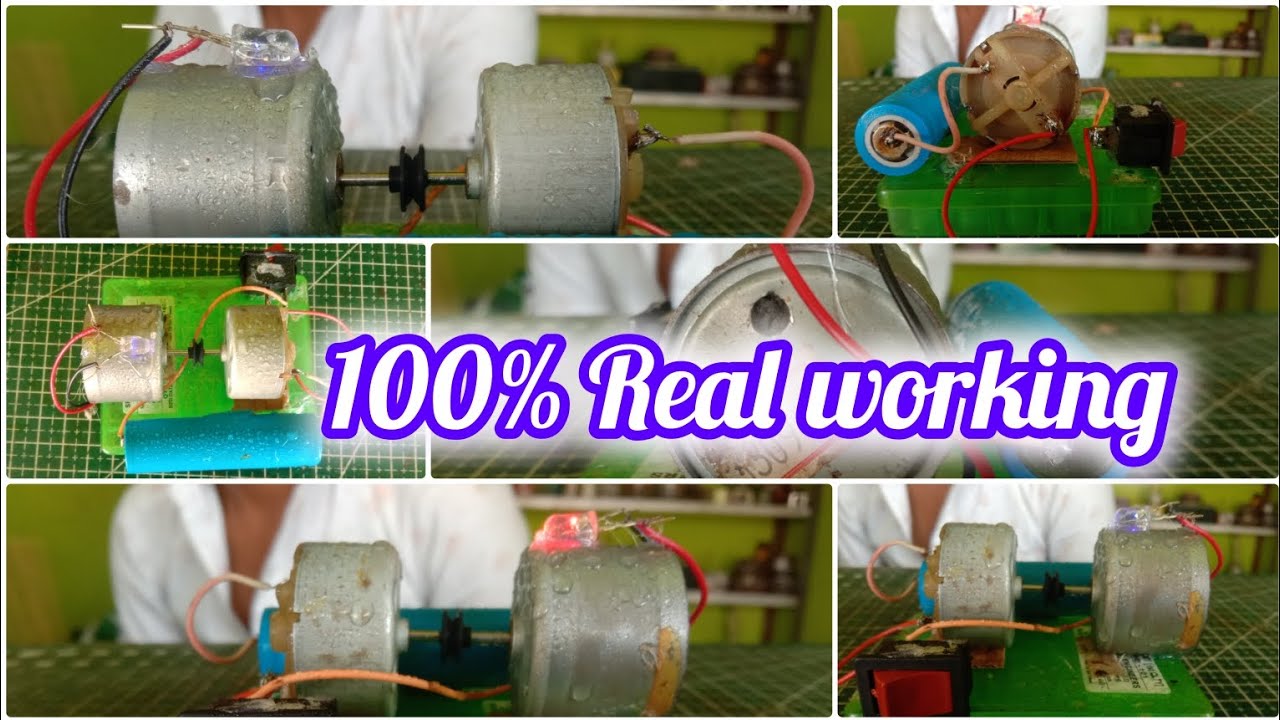 Real 100 Working Self Running Free Energy Generator With Two Dc Motor