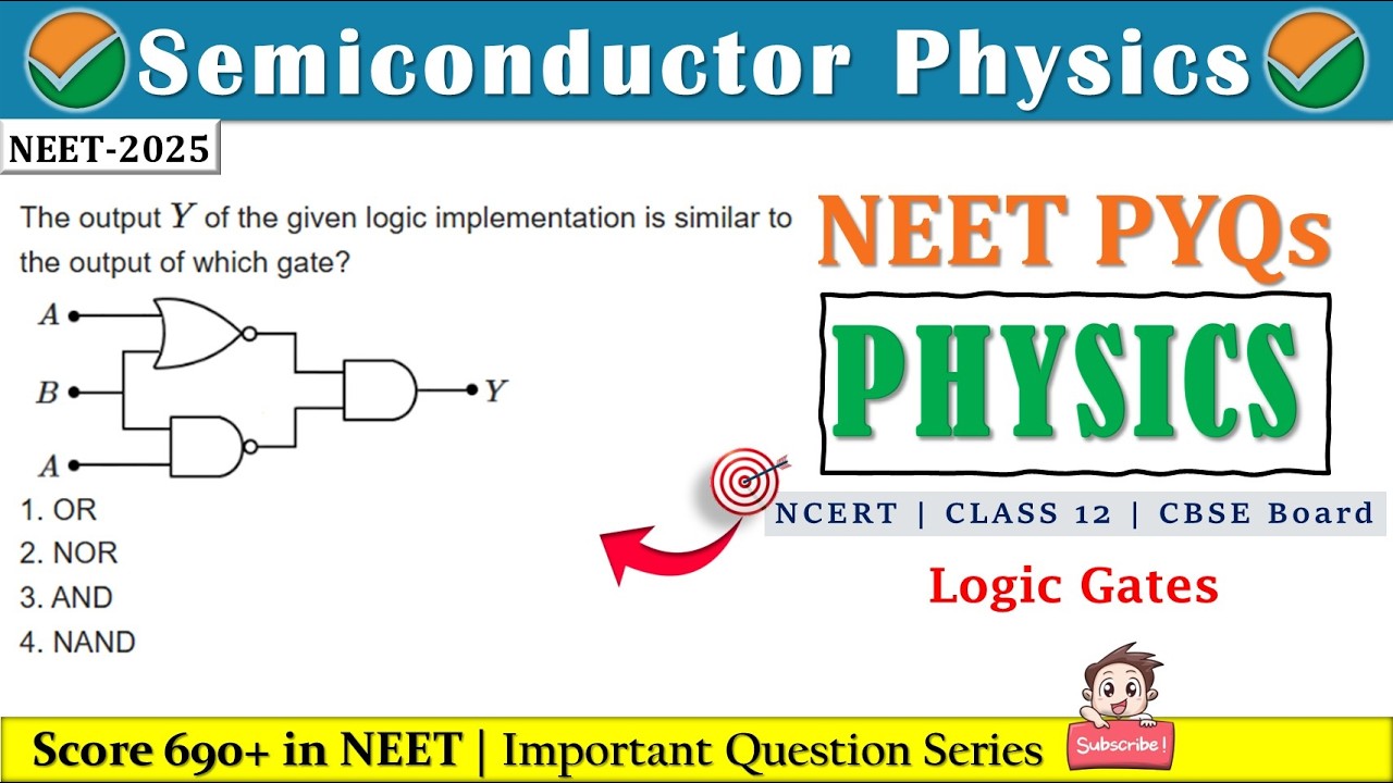Neet 2025 Logic Gate Question Semiconductor Physics Neet Pyq Series
