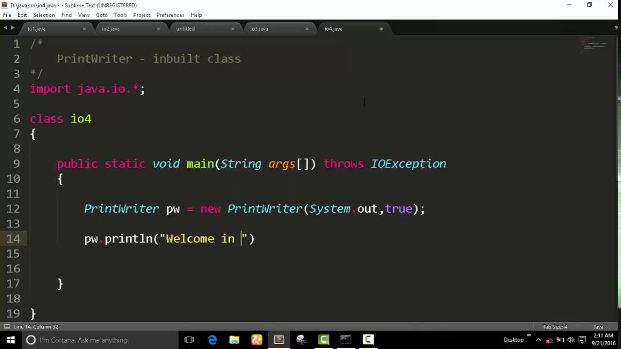 Printwriter Class Java Programs Youtube