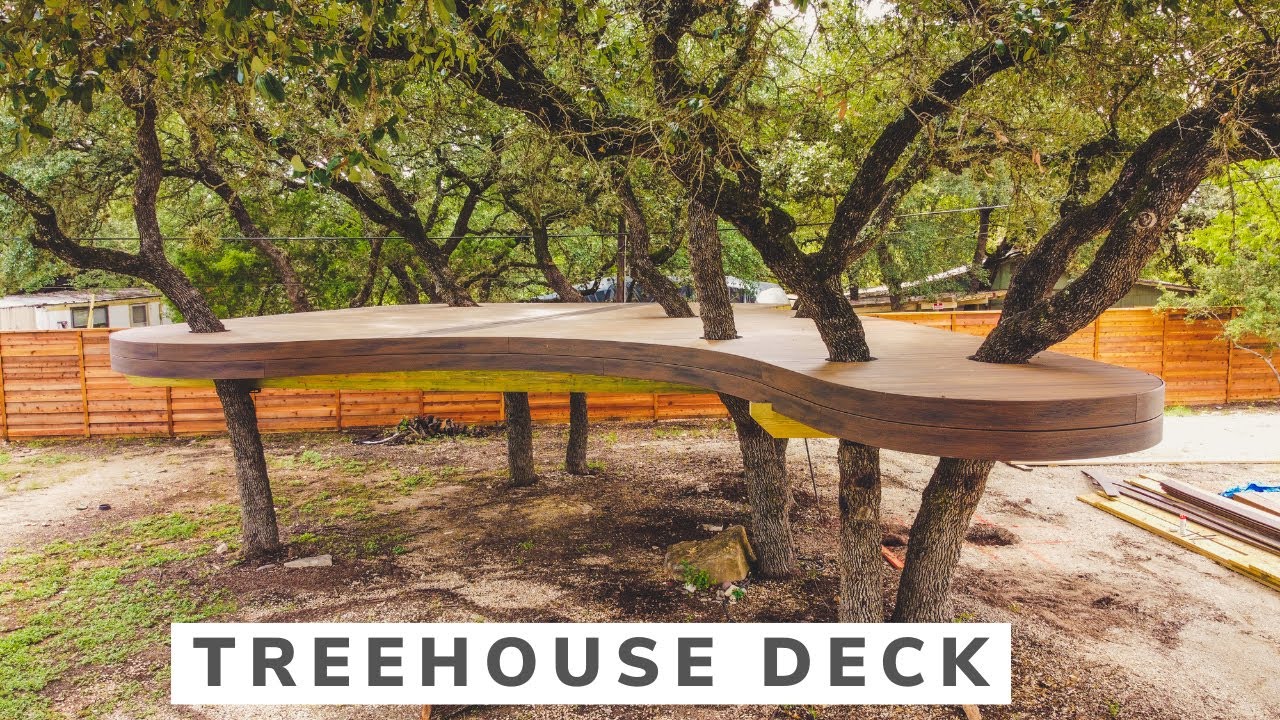 Building A Treehouse Deck Video 1 Youtube