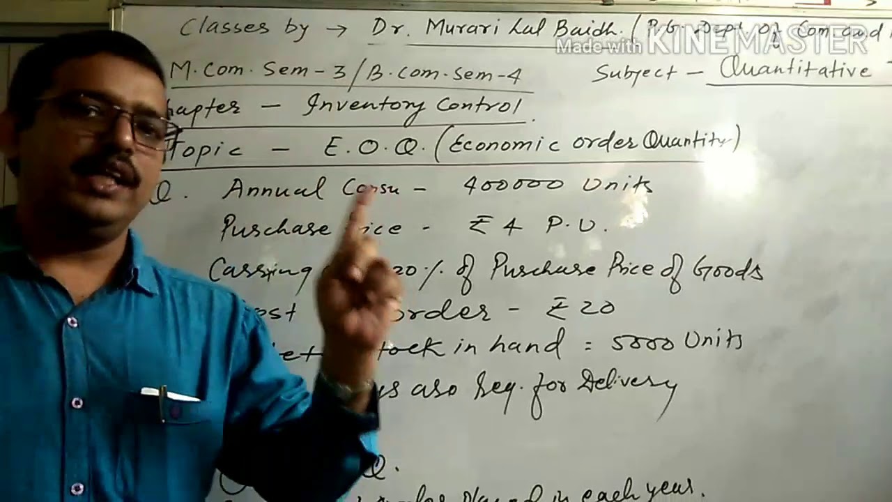 Inventory Control Part 3 Youtube