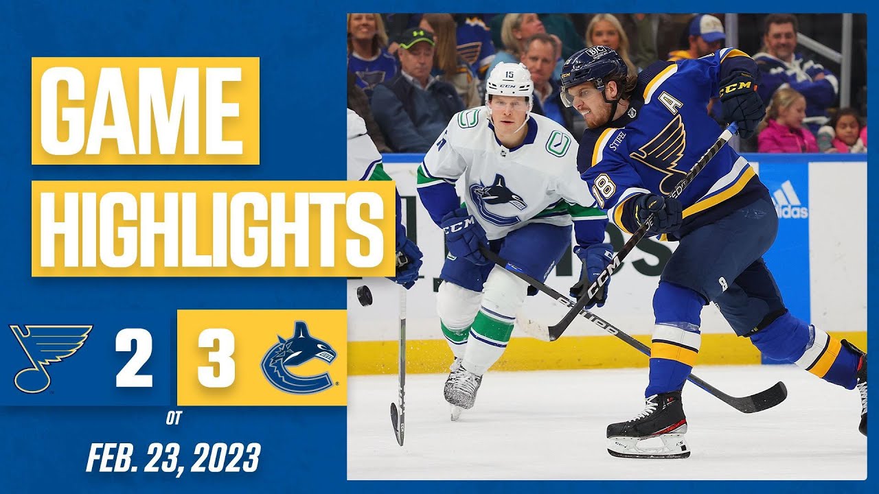 Game Highlights Canucks 3 Blues 2 Ot Youtube