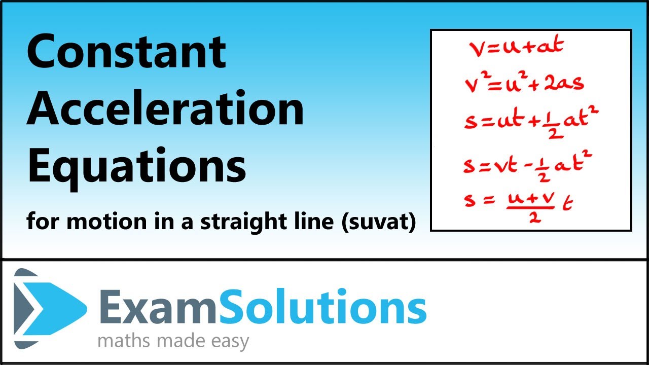 Physics Constant Acceleration Equations Angular Constant Acceleration