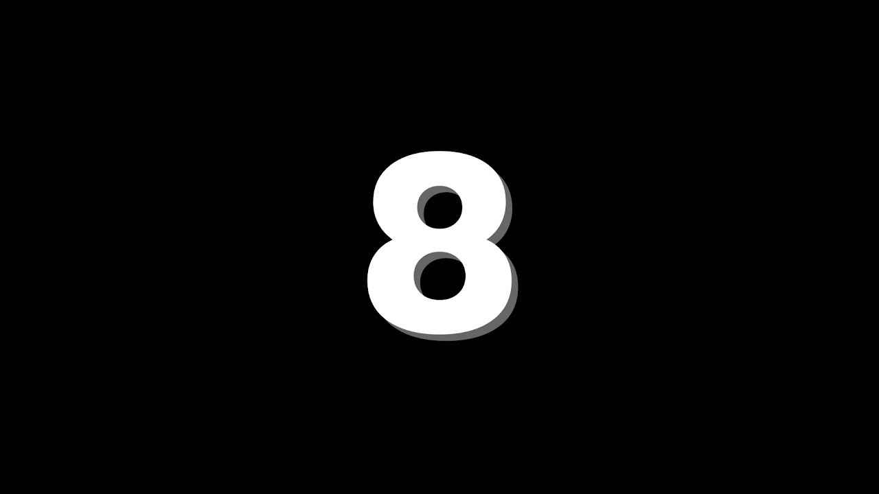 8 Second Countdown Timer With Sound Effect Youtube