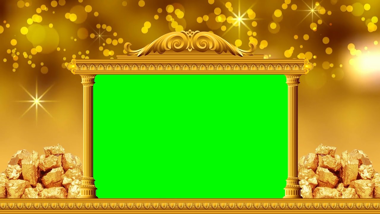 Gold Green Screen Frame Effect Wedding Animated Effect All Creative