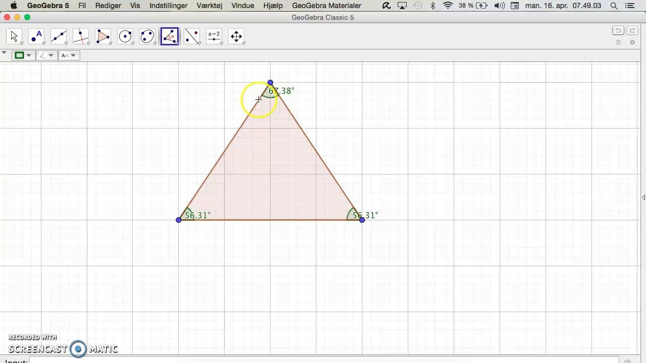 Vinkler I Geogebra Youtube