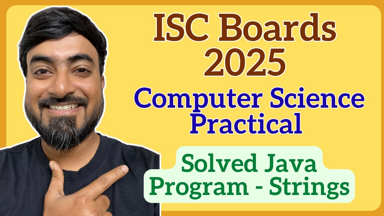 Isc Class 12 Computer Science Practical 2025 Java Coding Solved