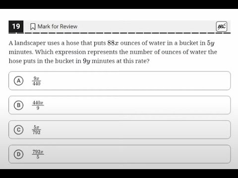 A Landscaper Uses A Hose That Puts 88x Ounces Of Water In A Bucket In