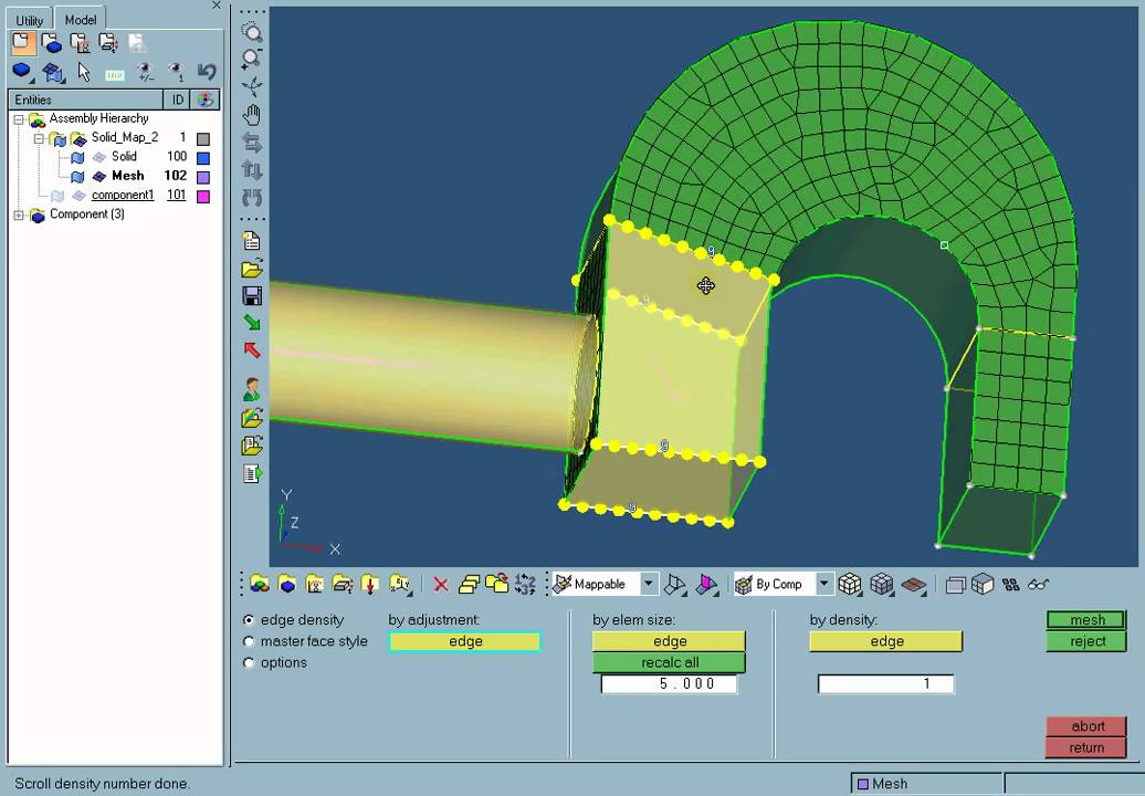 Multiple Solids Meshing With Hypermesh Youtube