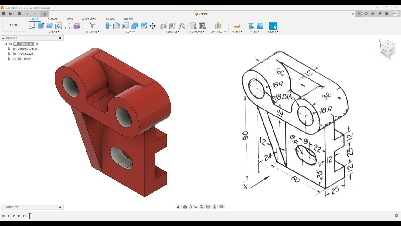Fusion360 Part Modeling Tutorial 168 Design 3dmodeling