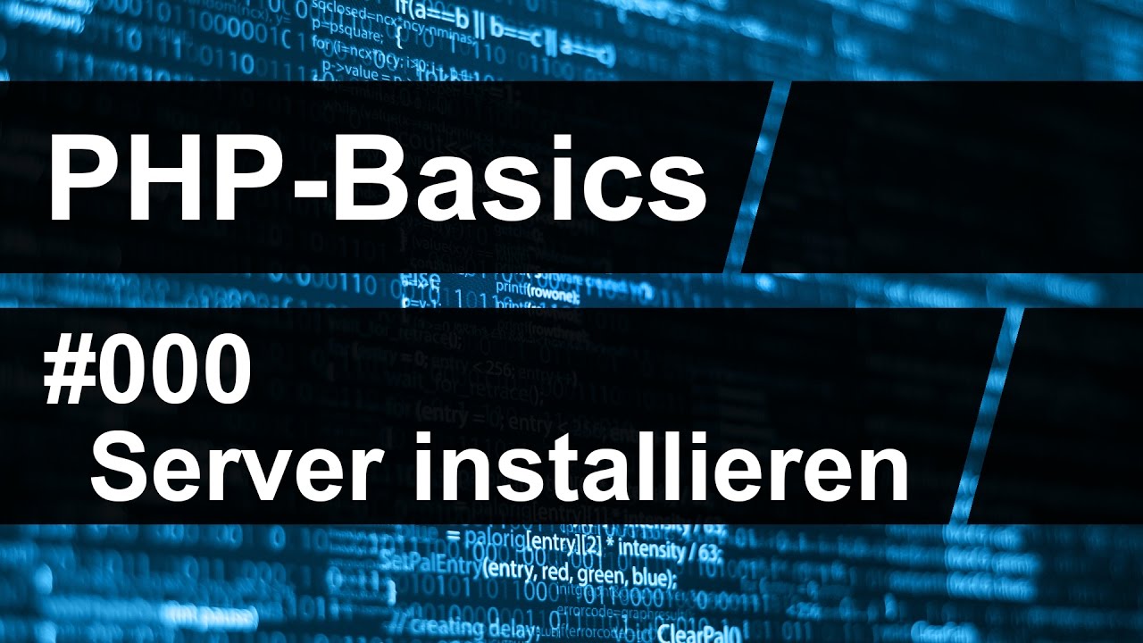 Php Basics Php Server Installieren Xampp Apache Msdev Youtube
