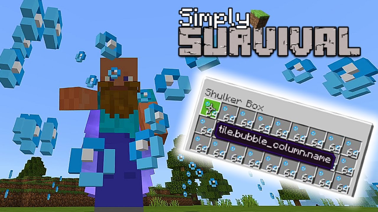 Bubble Column Block Farm 100 In Survival Minecraft Bedrock Tutorial