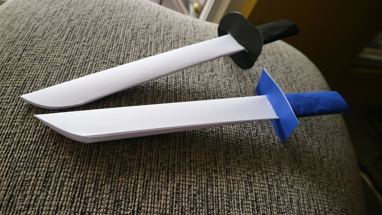 Cara Nak Buat Pedang Kertas Tampa Gum Ernestabballison